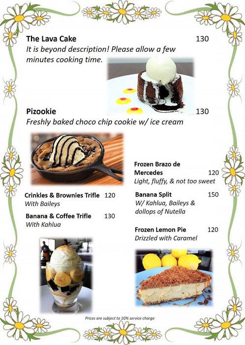 Menu at Fudge restaurant, Mandaue City, A. S. Fortuna St