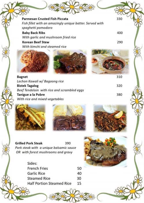 Menu at Fudge restaurant, Mandaue City, A. S. Fortuna St