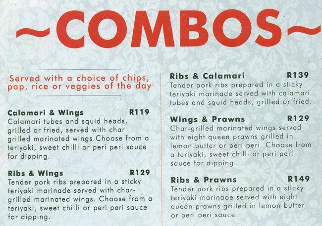 Carta del restaurante Cappelos Nelspruit, Nelspruit, Madiba Drive