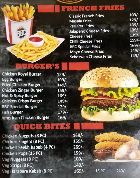 Menu of Brother's Broasted Chicken, Attapur, Hyderabad