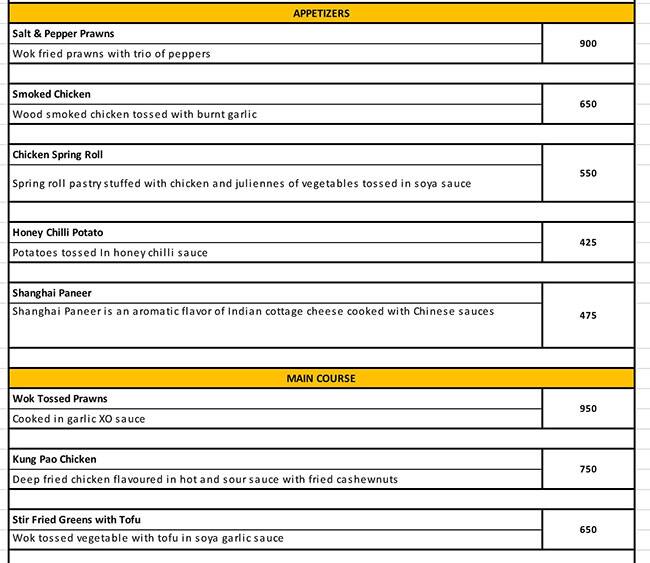 Menu at The Brasserie By Hilton Mumbai, Mumbai