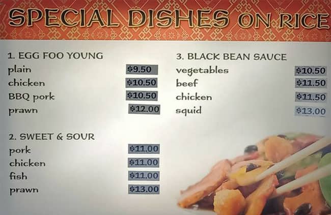 Menu at Amazing Wok cafe, Auckland