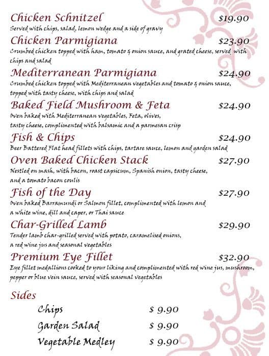 Menu at Kilgerron Homestead restaurant, Narre Warren South, 180 Narre ...