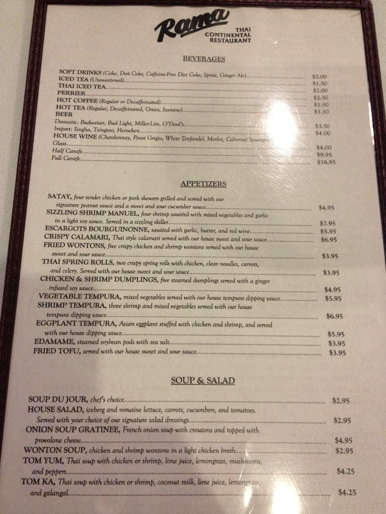 Rama Restaurant Menu, Menu for Rama Restaurant, Lake Worth, Miami ...