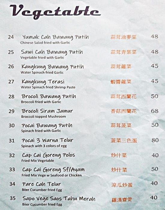 Menu at Chef's Kitchen restaurant, Jakarta, Jl.Boulevard Ruko Golf ...