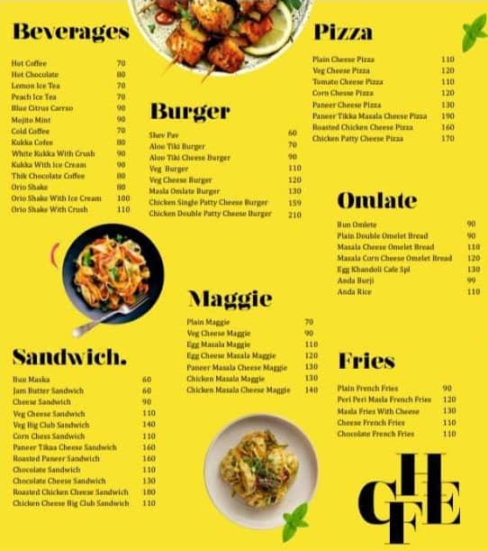 Menu of Cafe CSK, Erandwane, Pune