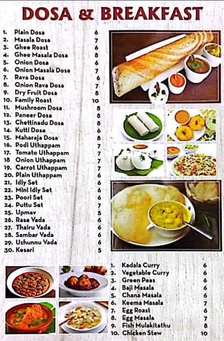 Menu of White House Restaurant, Muhaisnah, Dubai