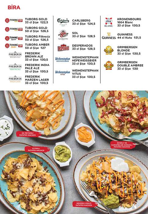 Menu at BigChefs Kavaklıdere, Ankara, İran Cd. No:35