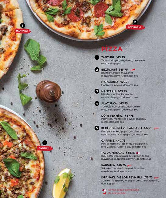 Menu at BigChefs Kavaklıdere, Ankara, İran Cd. No:35