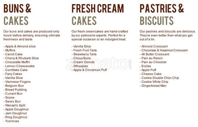 Menu at Wenzel's restaurant, Watford, 98 The Parade