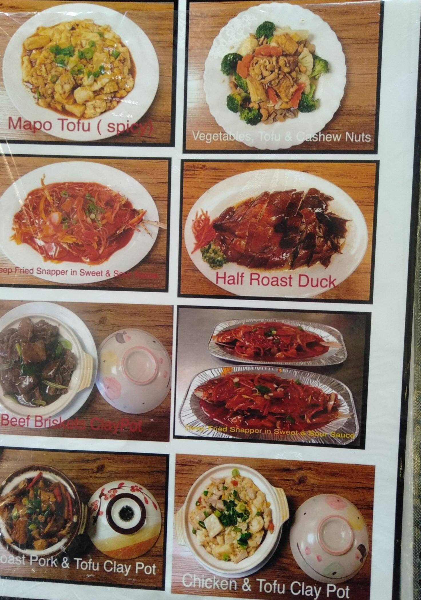 Menu at VR Bakers Restaurant, Auckland