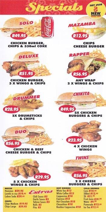 Menu at Uncle Faouzi: Hatfield restaurant, Pretoria, Burnett St