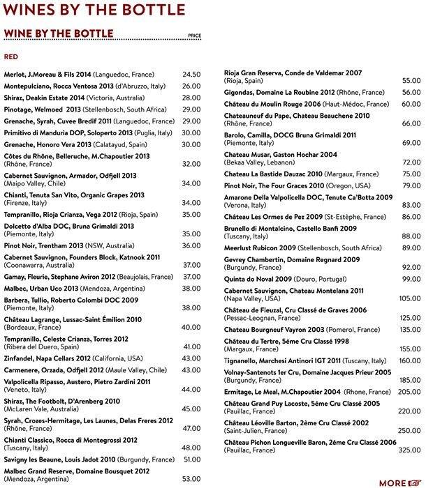 Menu at Bull and Castle - F.X. Buckley pub & bar, Dublin