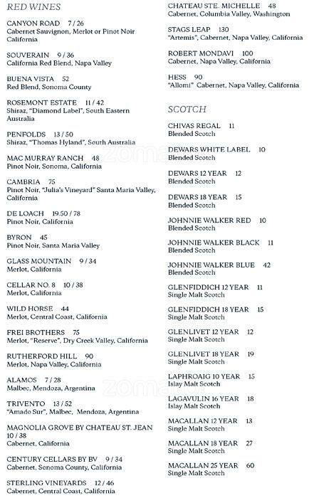 Menu at Legacy Grill pub & bar, Frisco