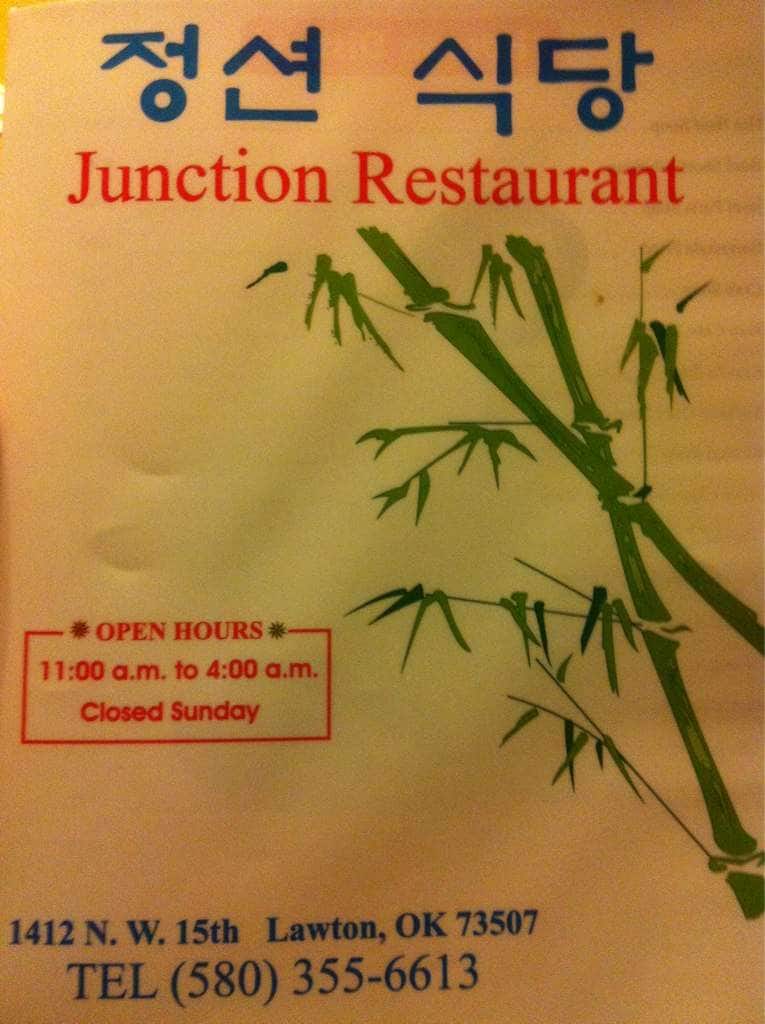 Menu at The Junction Restaurant Korean &International cuisine, Lawton