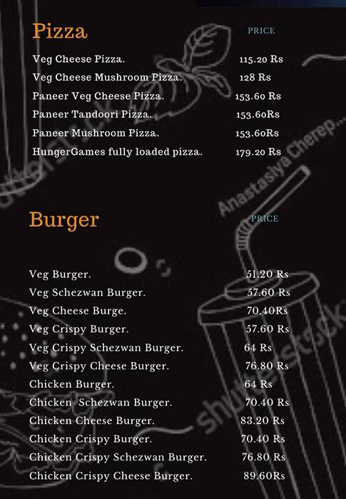 Menu of Hunger Games Fast Food, Sion, Mumbai