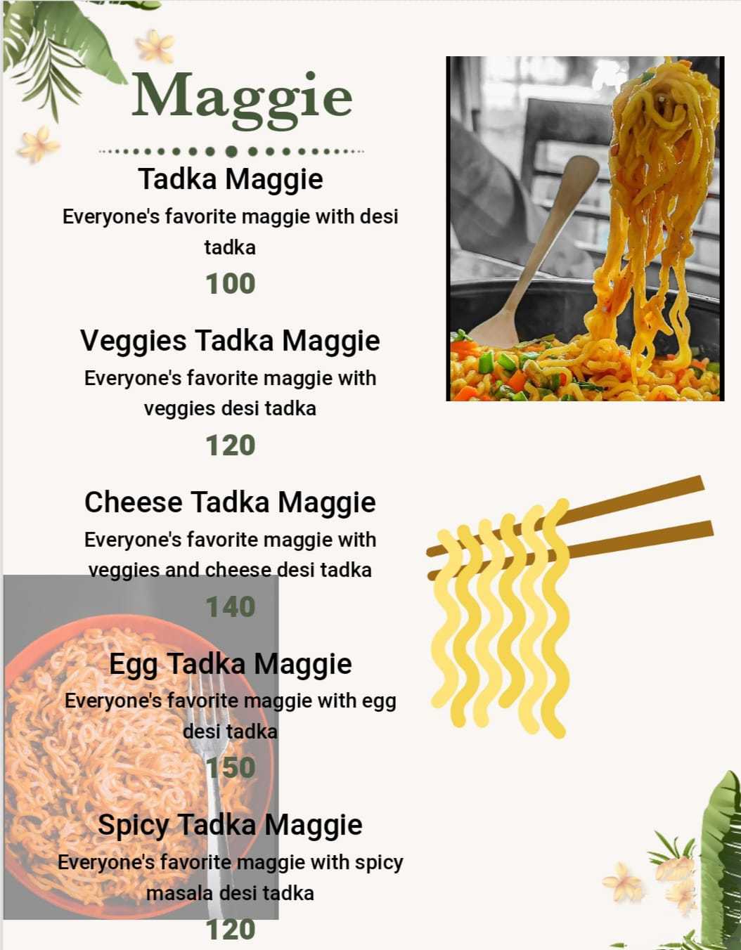 Menu of Cafe Merica's, Chander Nagar, New Delhi
