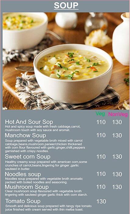 Menu of Swiss Chard Foods, Sector 41, Noida