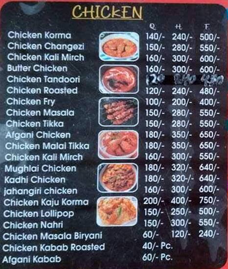 Menu of Star Chicken Point, Sector 72, Noida