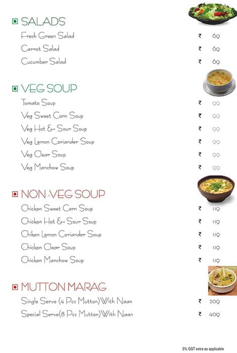 Menu of Indian Darbar Multicuisine Family Restaurant, Narayanguda ...