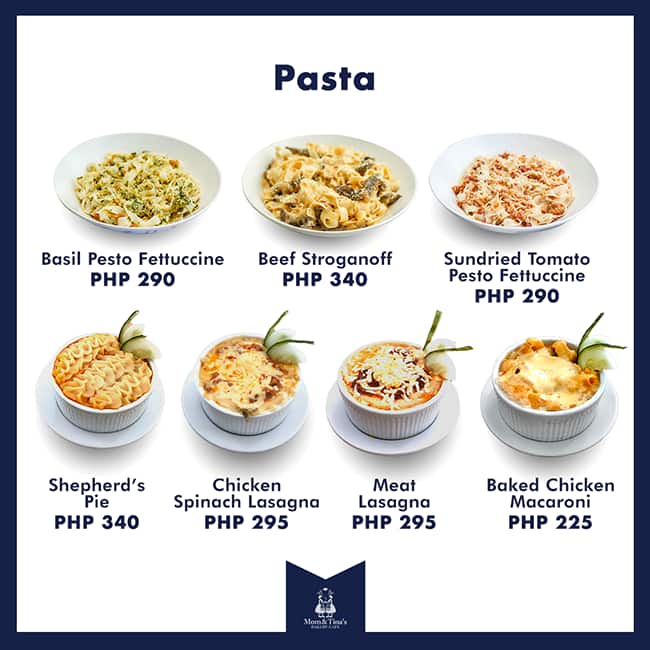 Menu at Mom and Tina's Bakery Cafe, Quezon City