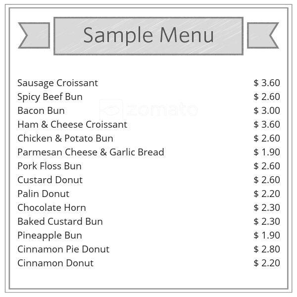 Menu at Breadtop, Hoppers Crossing
