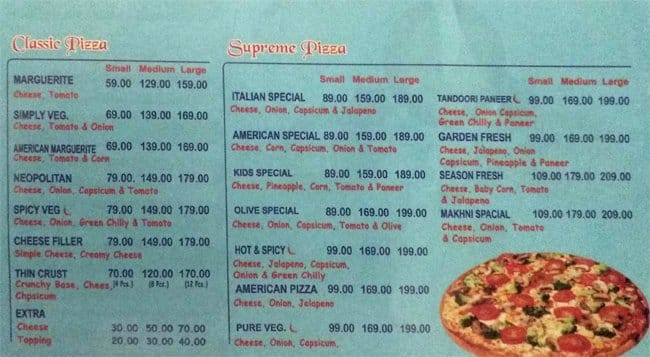 Pizza Plus Menu, Menu for Pizza Plus, Airport Gandhinagar Highway ...
