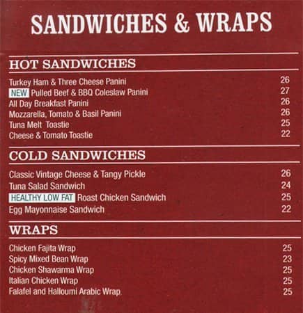 Costa Coffee Menu, Menu for Costa Coffee, Downtown Dubai, Dubai - Zomato