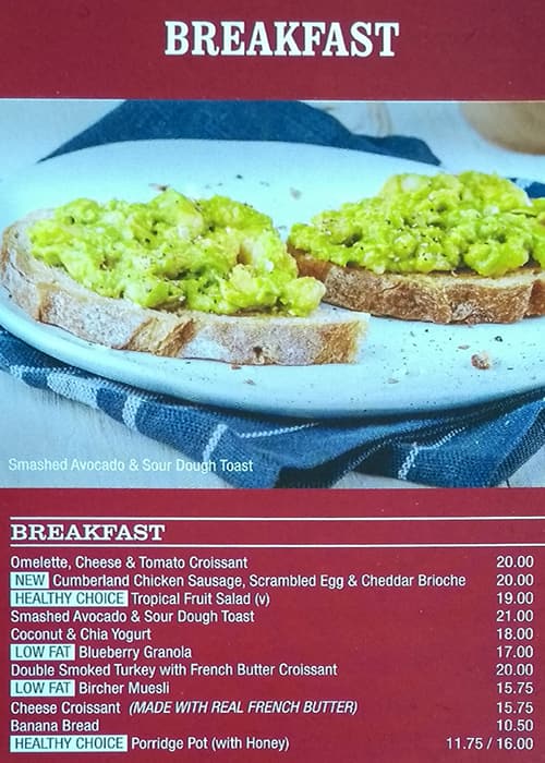 Menu at Costa Coffee restaurant, Dubai, Sheikh Mohammed bin Rashid Blvd