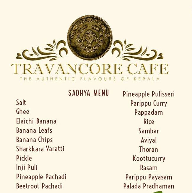 Menu of Travancore Cafe, Powai, Mumbai