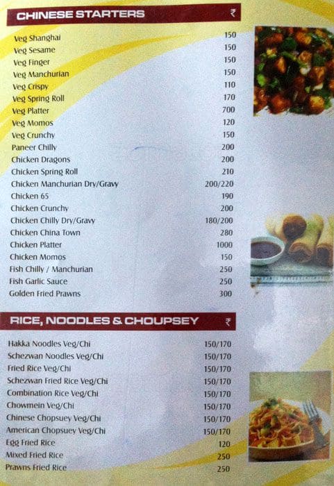 Menu at Hotel The Landmark, Nashik