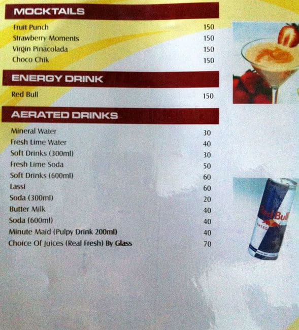Menu at Hotel The Landmark, Nashik