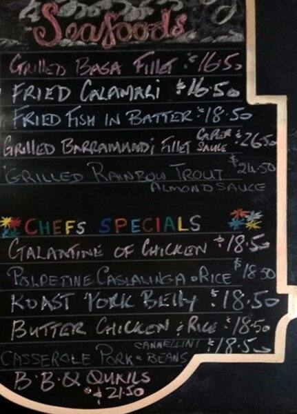 Menu at Railway Hotel Fitzroy North pub & bar, Fitzroy North, 800 ...