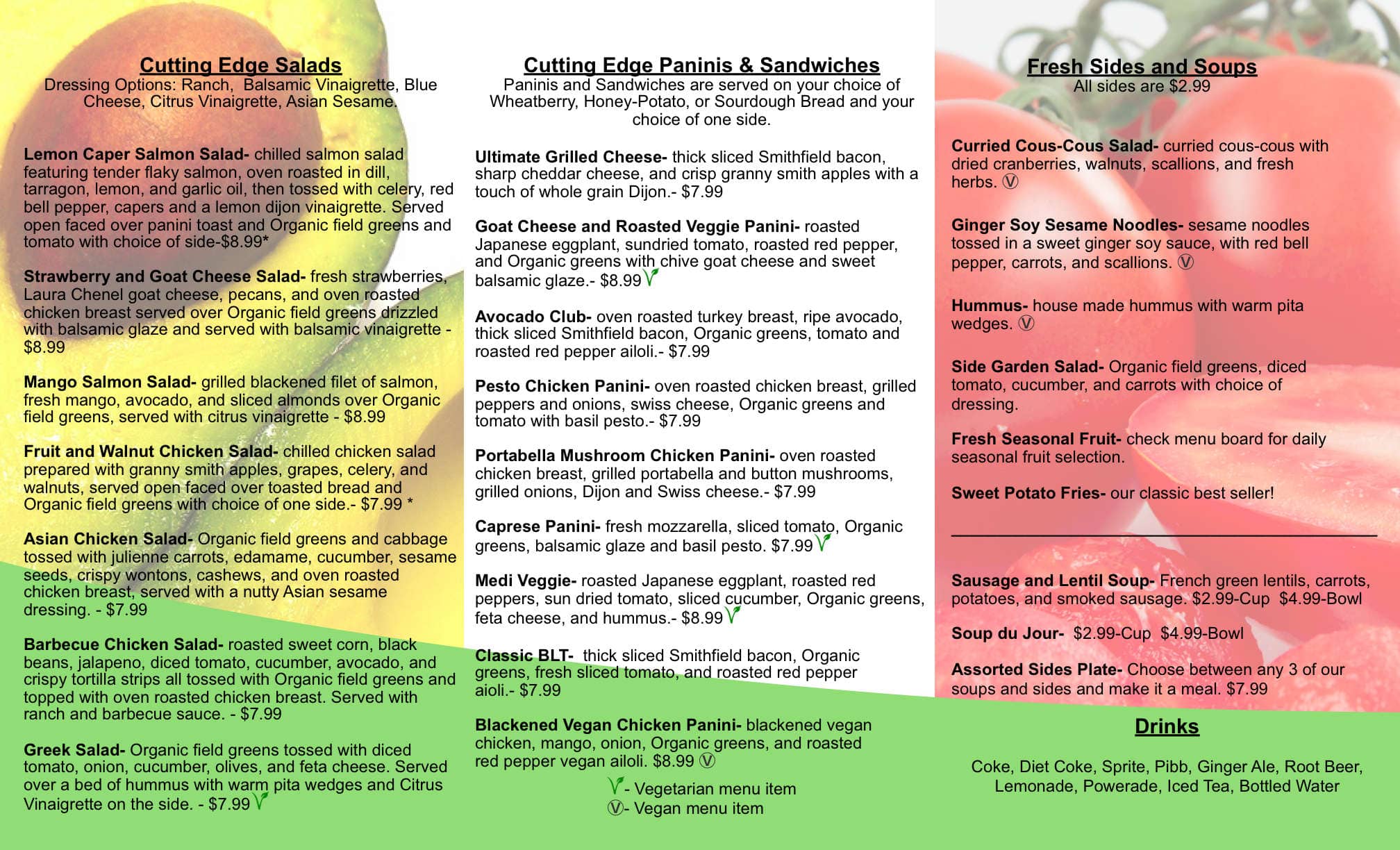 The Cutting Edge Menu, Menu for The Cutting Edge, Chesapeake, Hampton ...