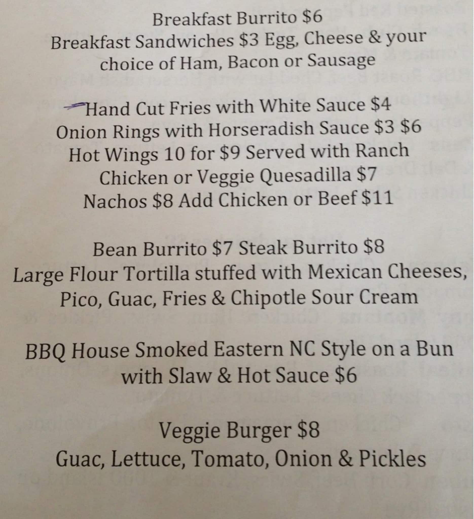 Menu at Waves Market and Deli, Rodanthe
