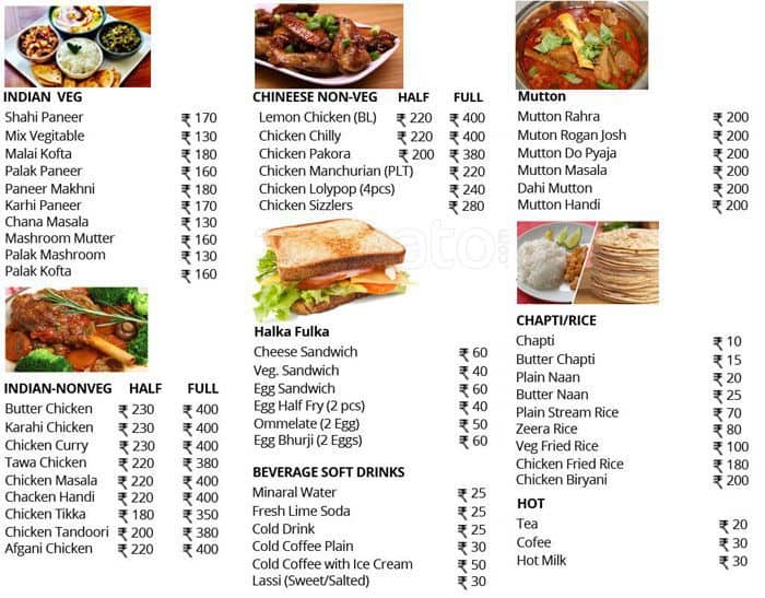 Menu at M2 Restaurant, Panchkula