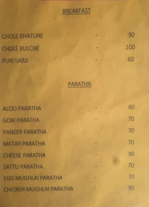 Menu of Chatkara, Mulshi Road, Pune