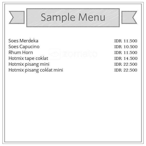 Menu at Soes Roti Merdeka restaurant, South Jakarta, Jl. Mampang Prpt ...