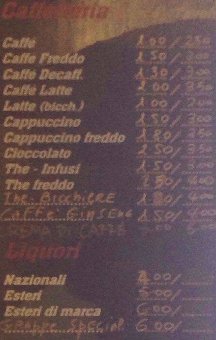 Snack Bar a Roma: Foto del Menu con Prezzi - Zomato Italia