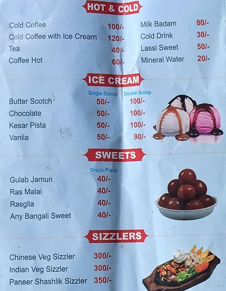 Menu at BMB Sweet Shop Restaurant, Kota