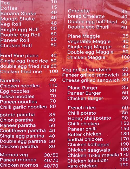 Menu of Rosebud Fast Food, Knowledge Park, Greater Noida