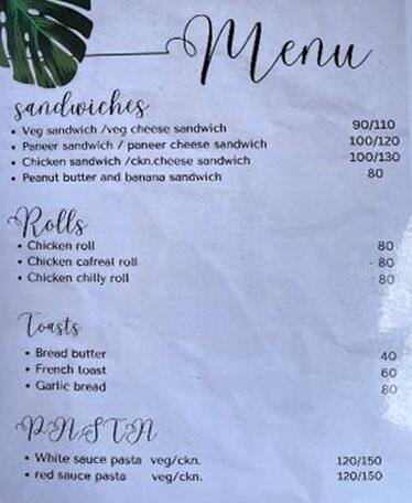 Menu of Cakes And More, Vasco, Goa