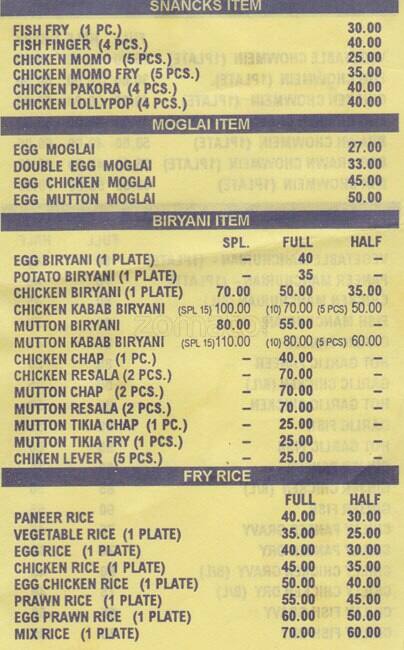Menu at Tea Zone, Kolkata, 373
