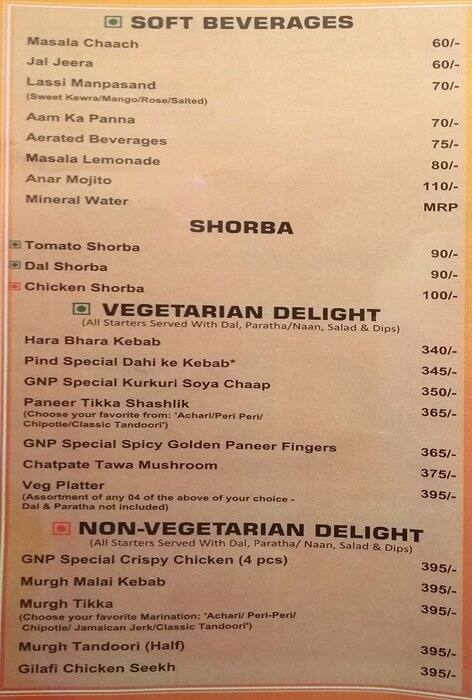 Grills & Platters - Pind Balluchi Menu - Zomato