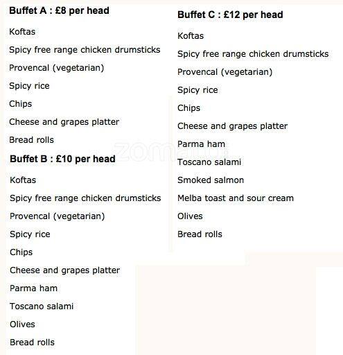 Menu at The Albion pub & bar, London, 121 Hammersmith Rd