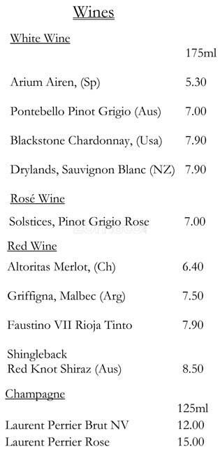 Menu at The Cocktail Bar - London Syon Park, London