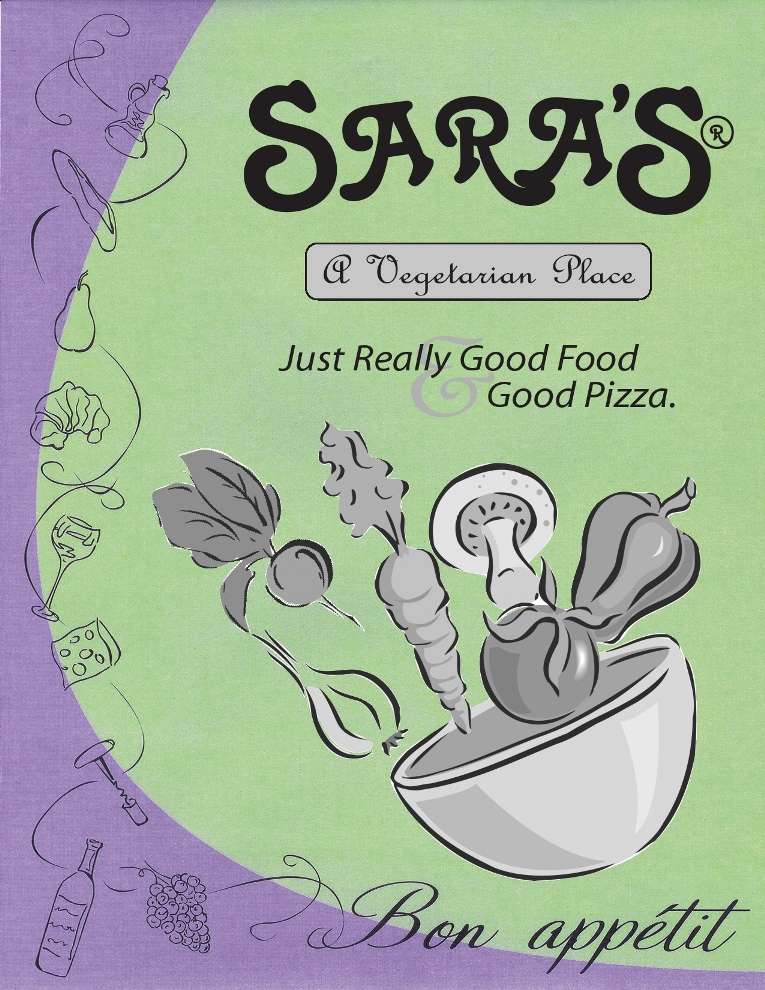 Menu at Sara's pizzeria, Hollywood