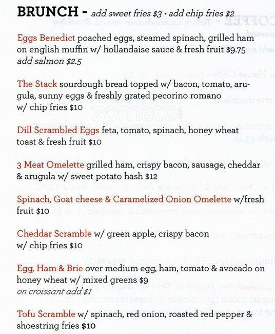 Menu at Ants Pants Cafe, Philadelphia, South St