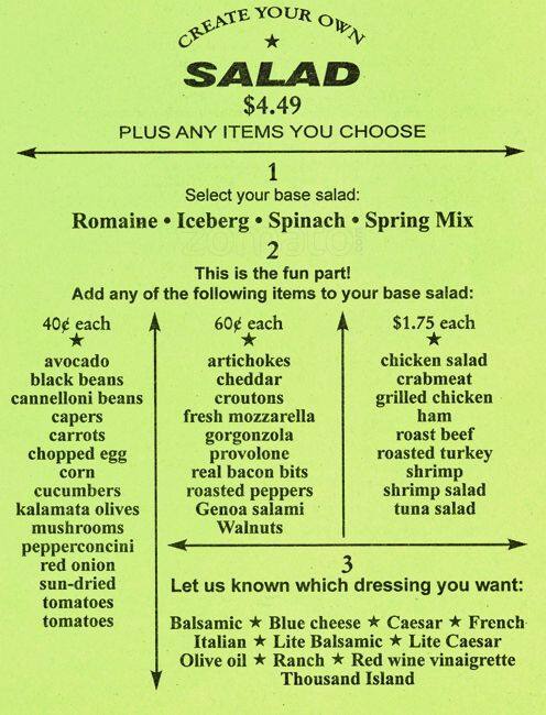 Menu at Jake & Max's Deli, Philadelphia