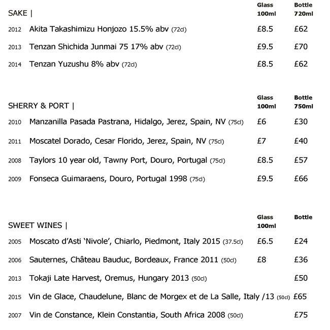 Menu at Maze Grill steakhouse, London, 79 Royal Hospital Rd